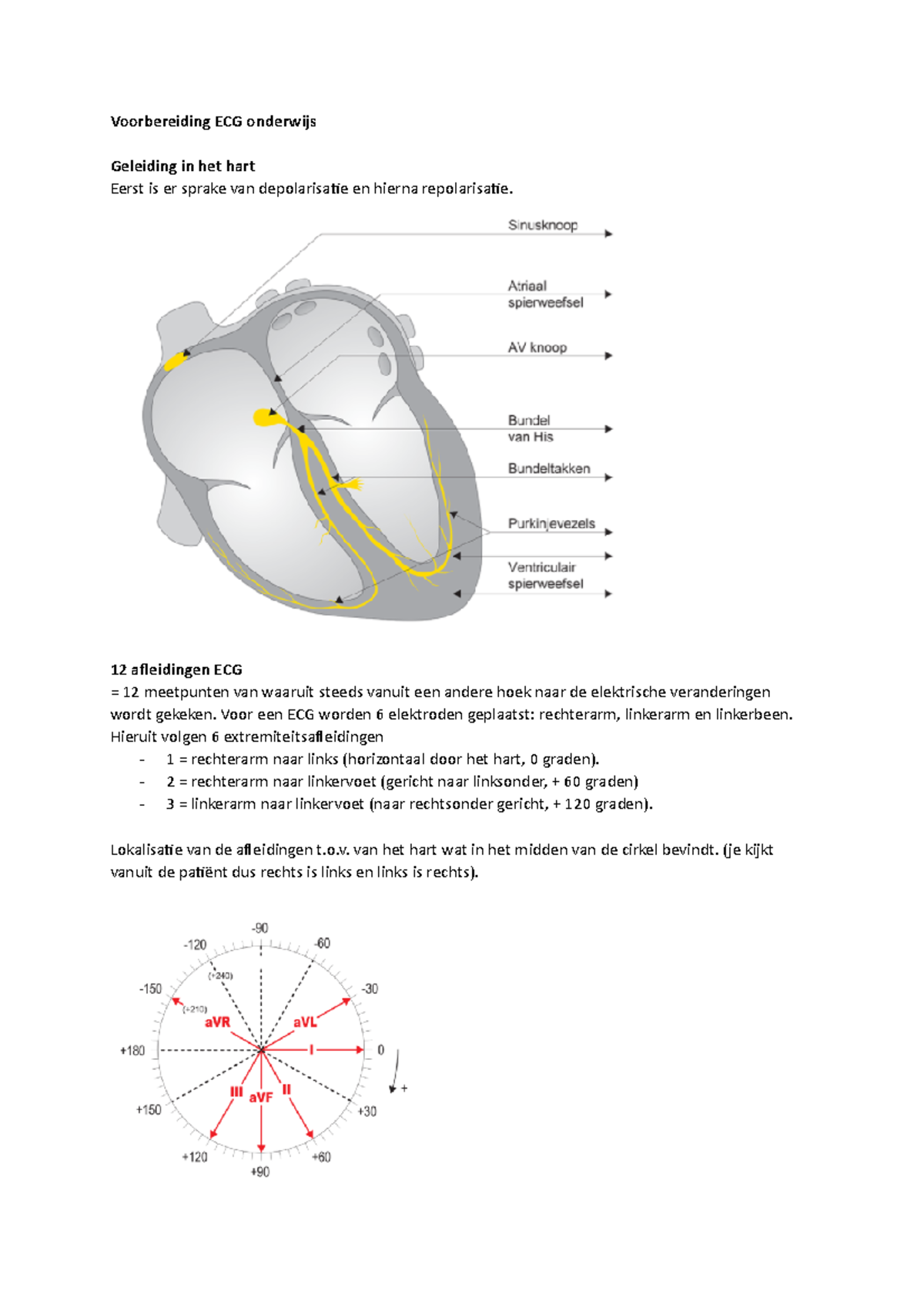 Voorbereiding ECG onderwijs - Voorbereiding ECG onderwijs Geleiding in ...