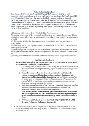 IRAC for Statutory Interpretation - Section Words Issue Interpretation ...