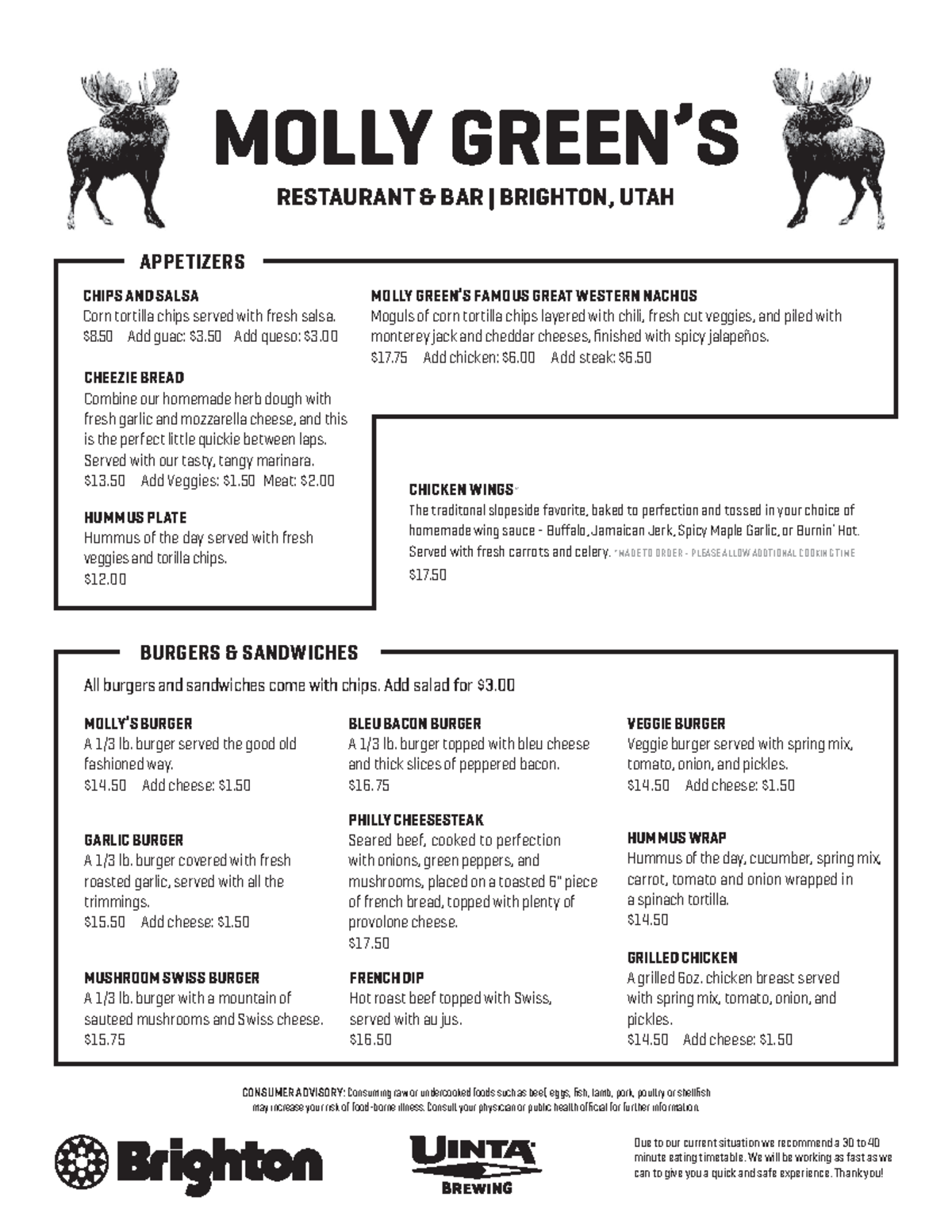 Food Menu 2021-2022[99] - MOLLY GREEN’S FAMOUS GREAT WESTERN NACHOS ...
