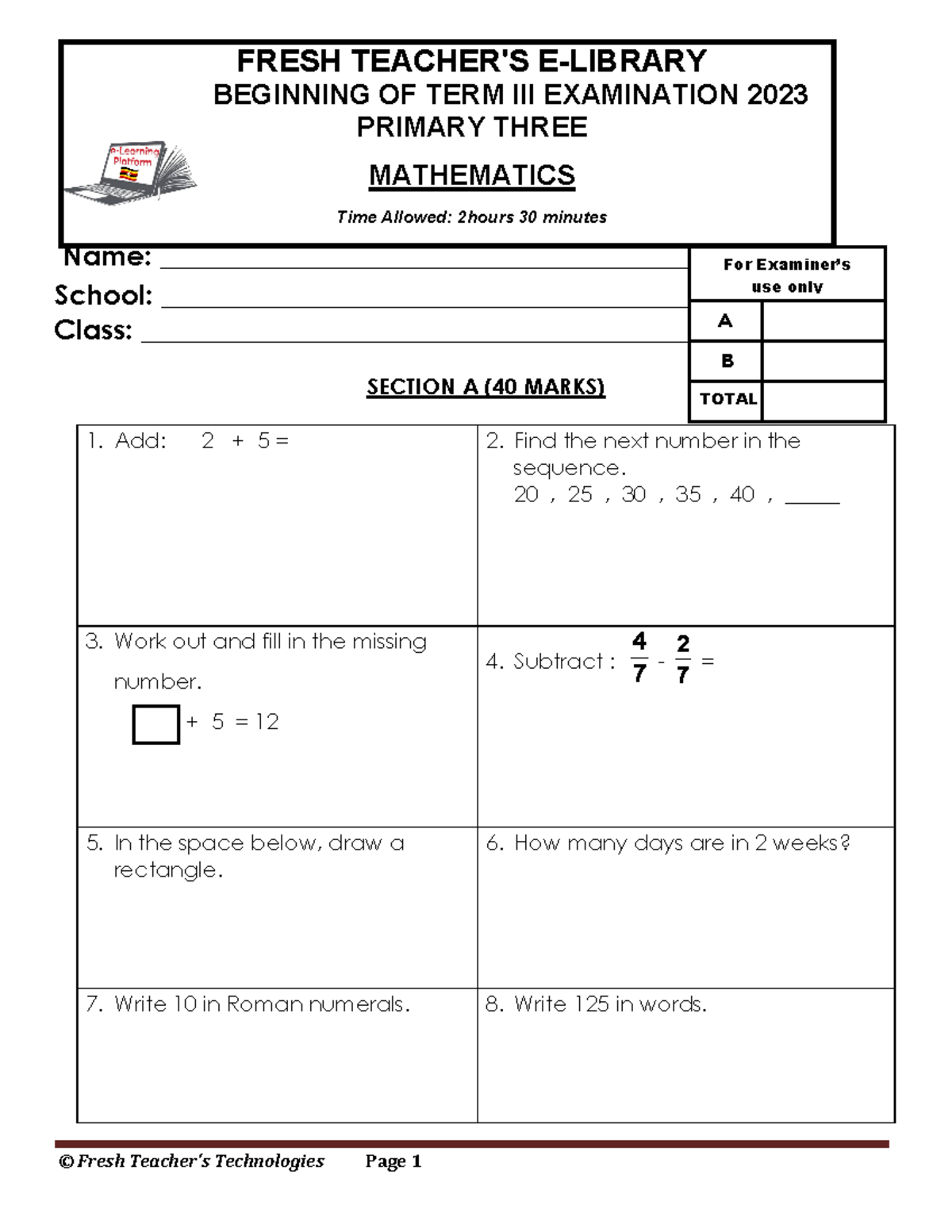 P. 3 MTC BOT III - FRESH TEACHER'S E-LIBRARY BEGINNING OF TERM III ...