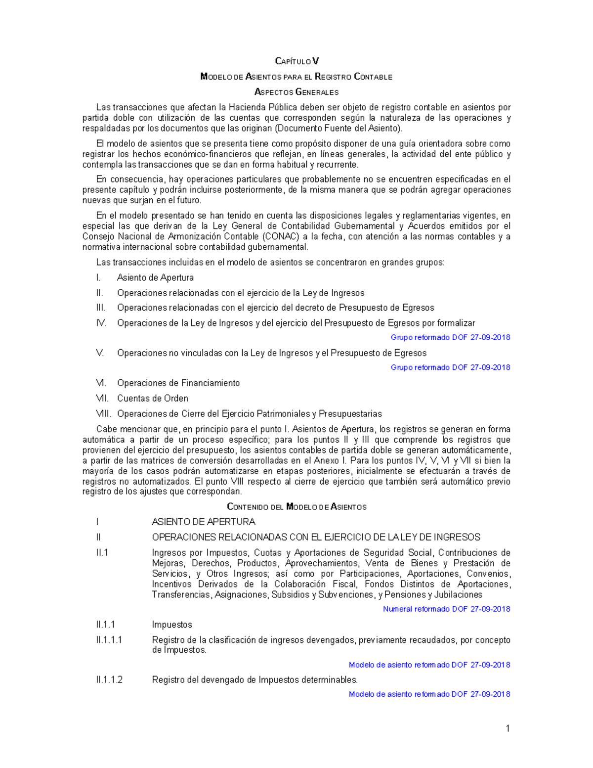 NOR 01 06 002 - NORMA 002 - CAPÍTULO V MODELO DE ASIENTOS PARA EL ...