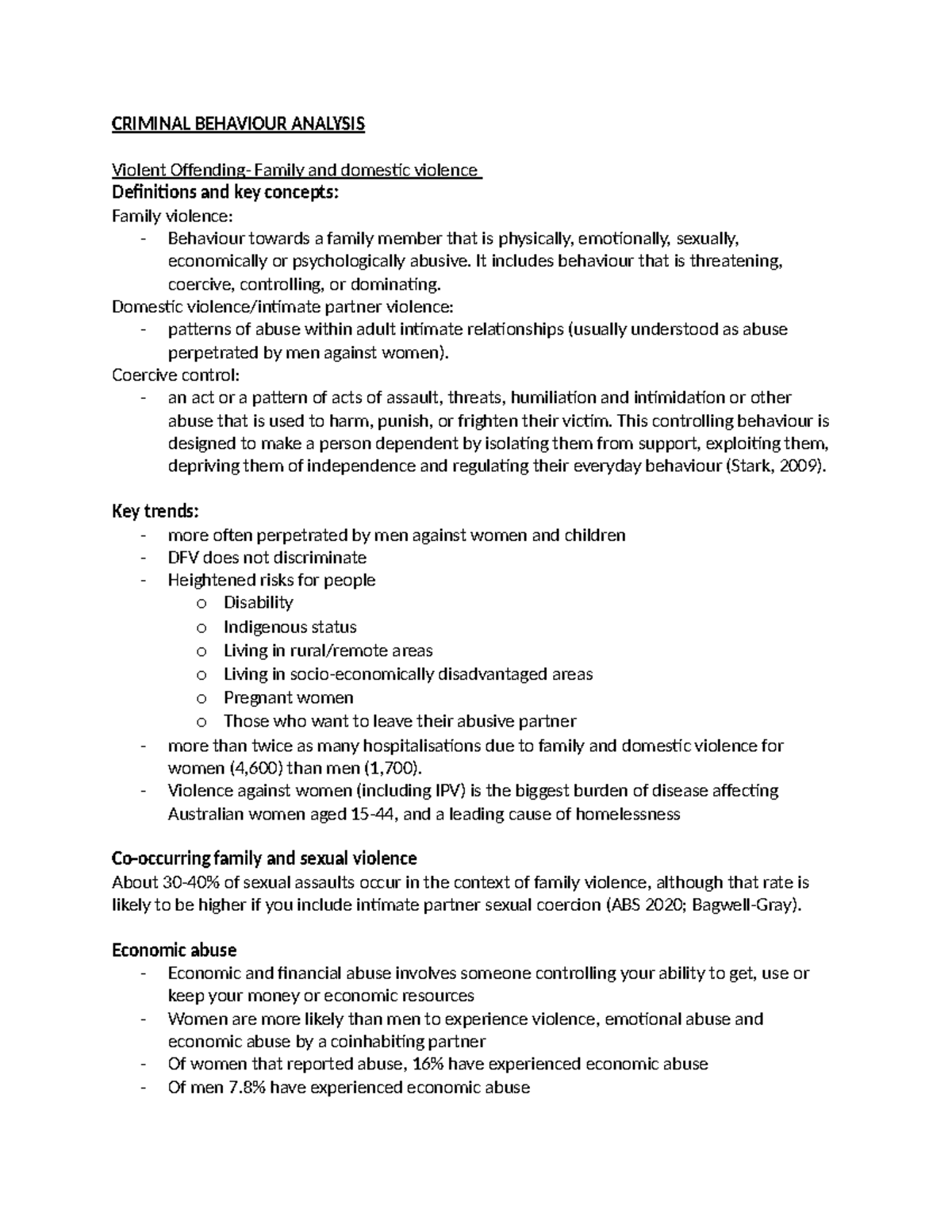 Criminal Behaviour Analysis - CRIMINAL BEHAVIOUR ANALYSIS Violent ...