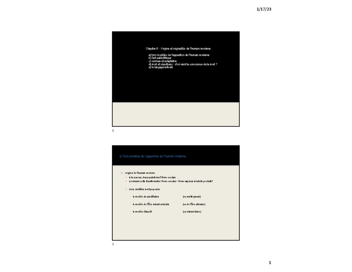 Chap6-HIV23pdf-2 - nnnn - Chapitre 6 - Origine et originalités de l’humain moderne a) trois ...