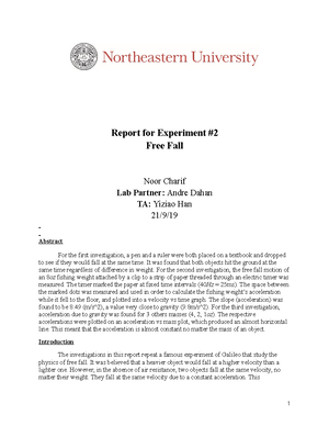 Lab Report for #4 Forces and Torques in Equilibrium - Report for ...