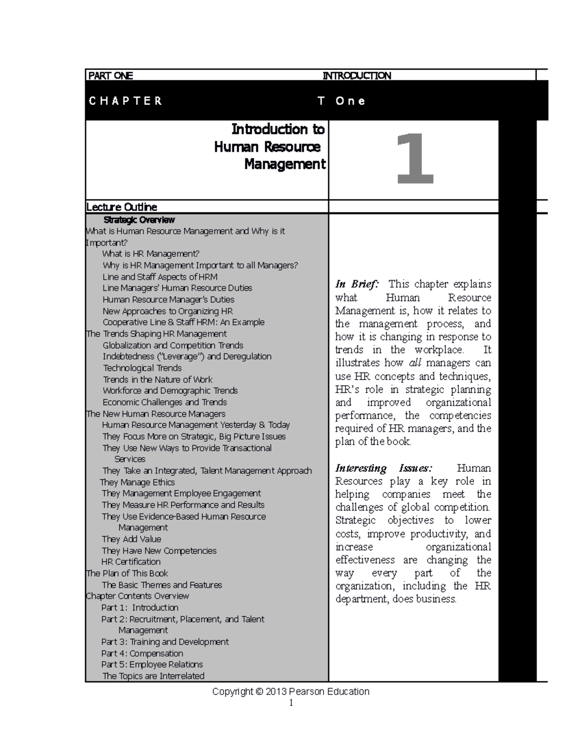 7 24575 EA311 2012 1 2 1 Introduction to HRM - ####### PART ONE ...