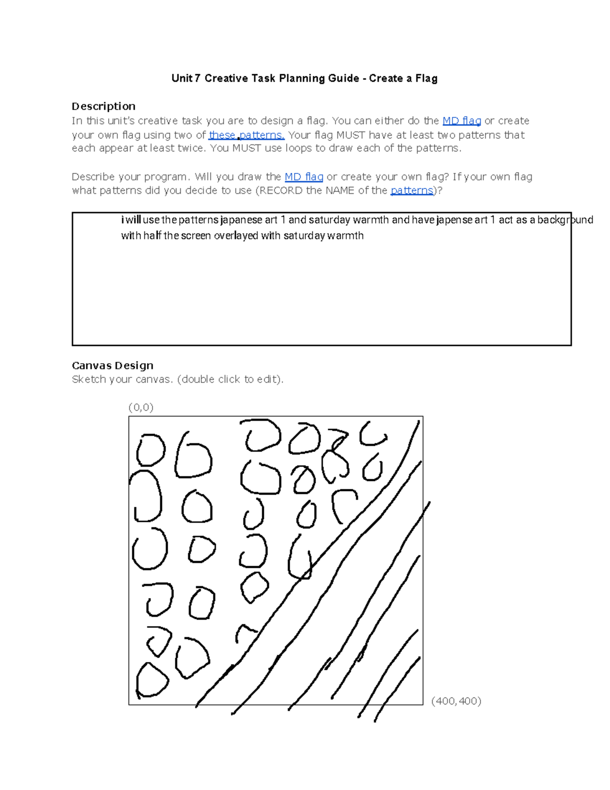 Example 4 - Unit 7 Creative Task Planning Guide - Unit 7 Creative Task ...