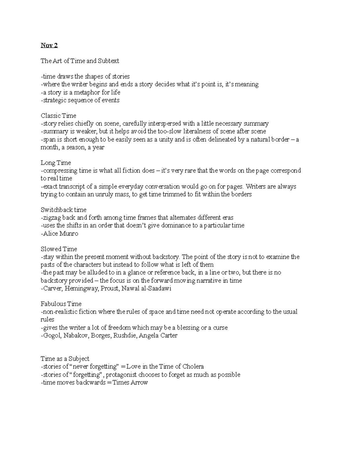 CRWR 209 Lecture 10 - Professor John Vigna - Nov 2 The Art of Time and ...