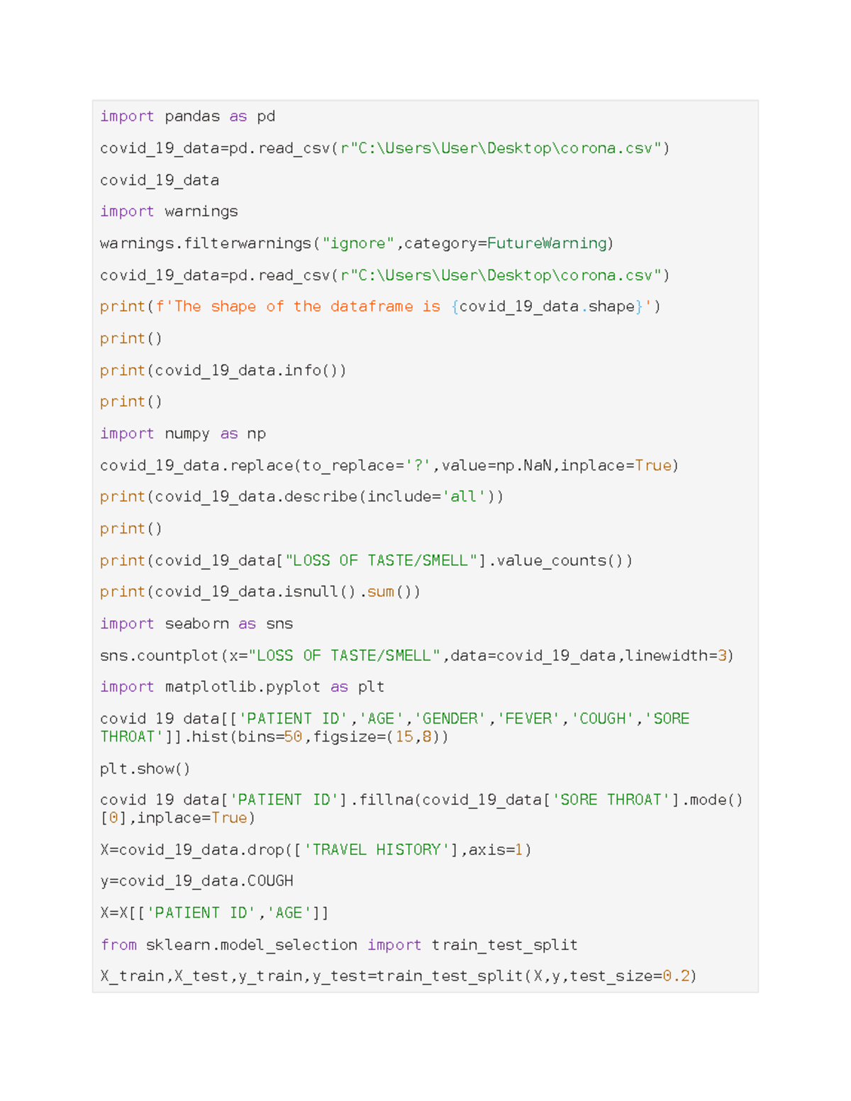 Experiment 6 - notes - import pandas as pd - Studocu