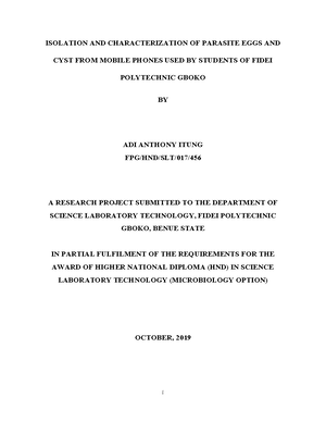 STM 111 Tutorial - MICROBIOLOGY LECTURE - DEPARTMENT OF SCIENCE ...