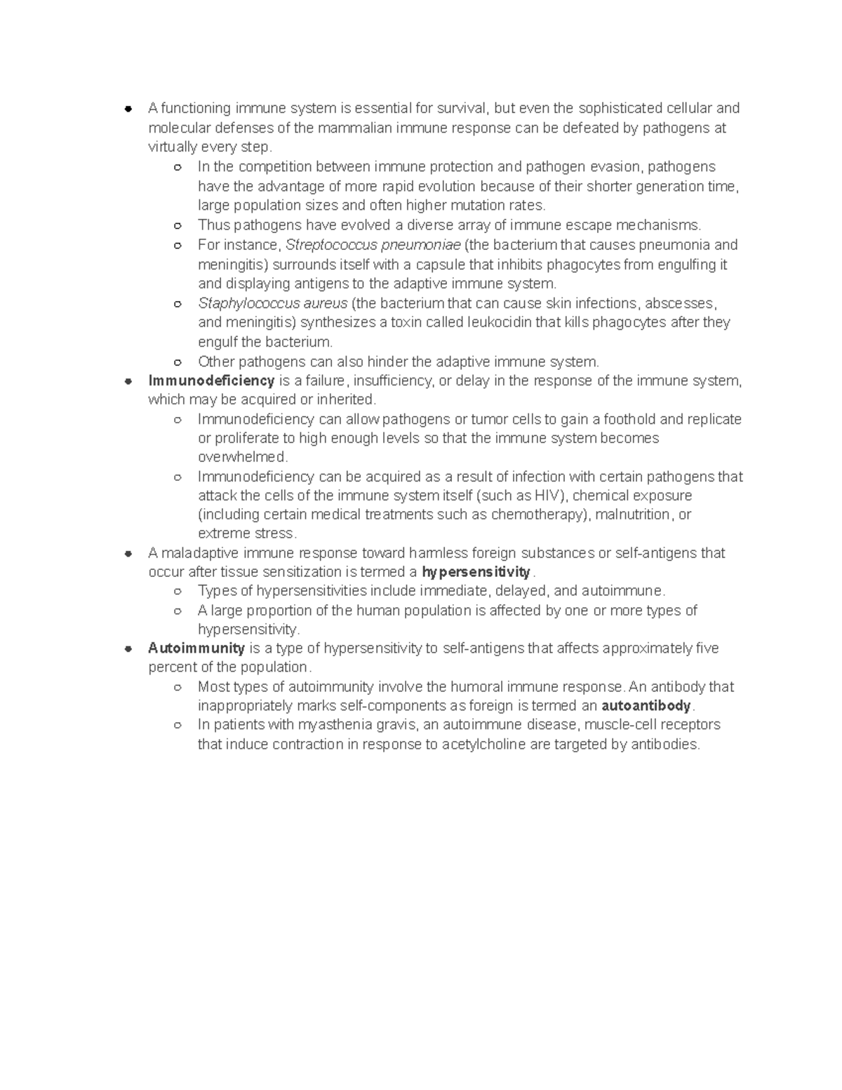 17.4 Disruptions in the Immune System - A functioning immune system is ...