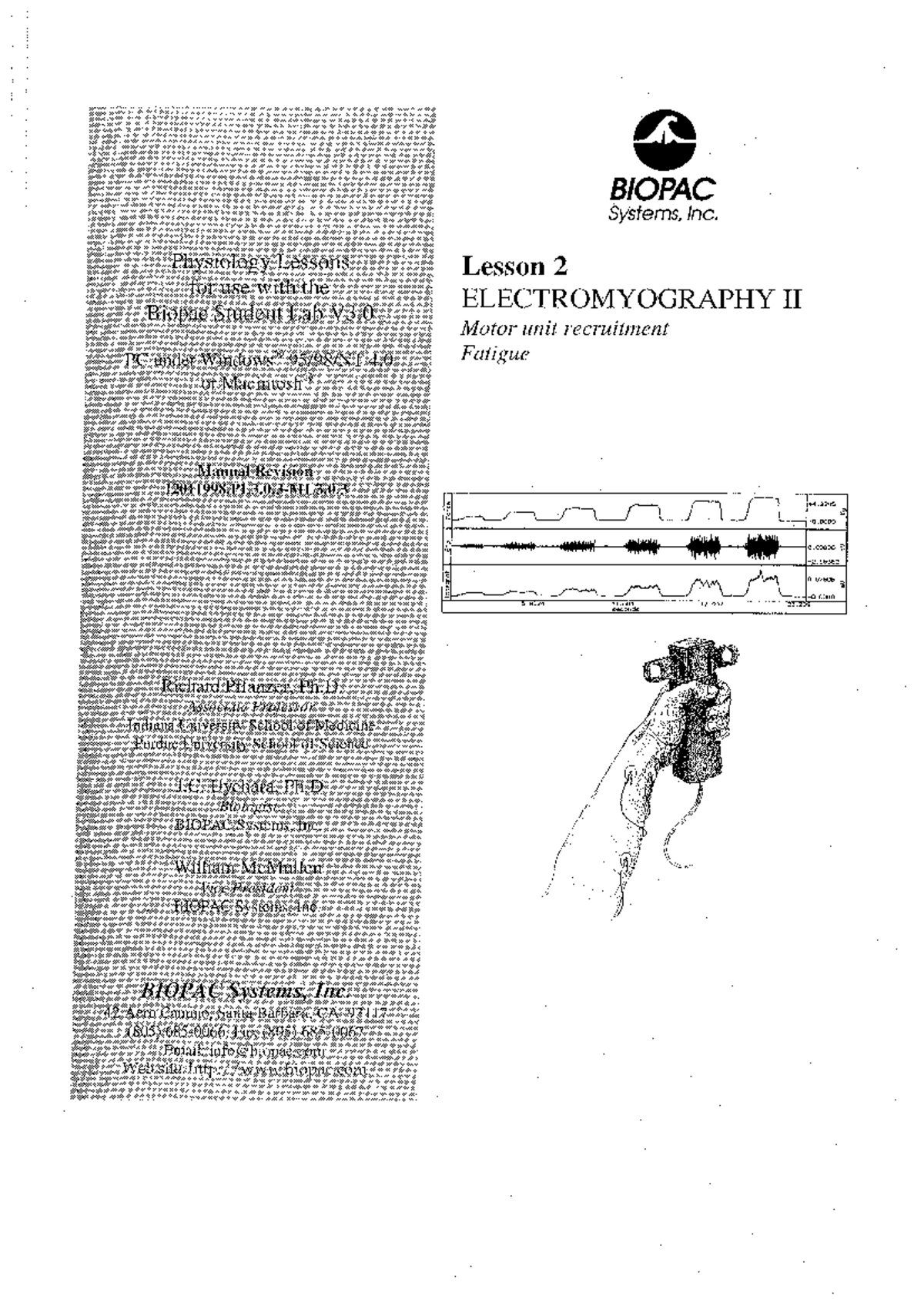 W2 Lesson 2 T - This is a pdf scan. - Bio-signal measurement and ...