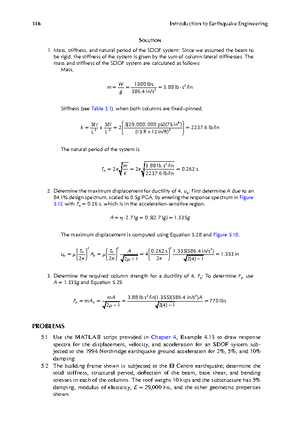 Solutions manual-dynamics of structures(r.w. clough and j. penzien ...