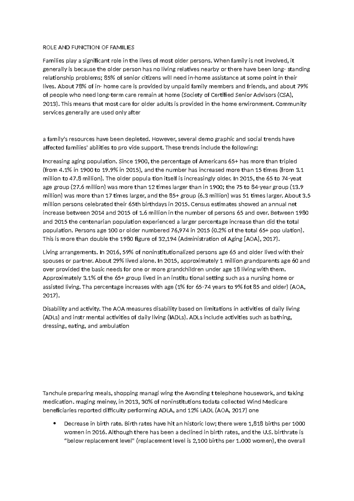 ROLE AND Function OF Families - ROLE AND FUNCTION OF FAMILIES Families ...