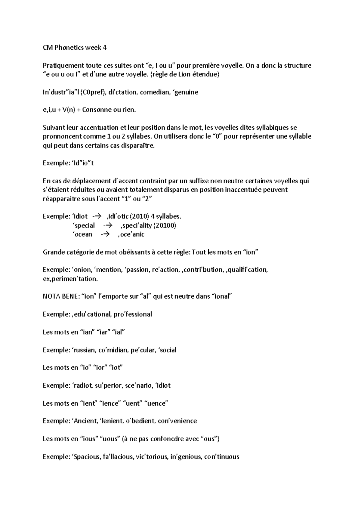 CM Phonetics week 4 - Warning: TT: undefined function: 32 Warning: TT: undefined function: 32 CM ...