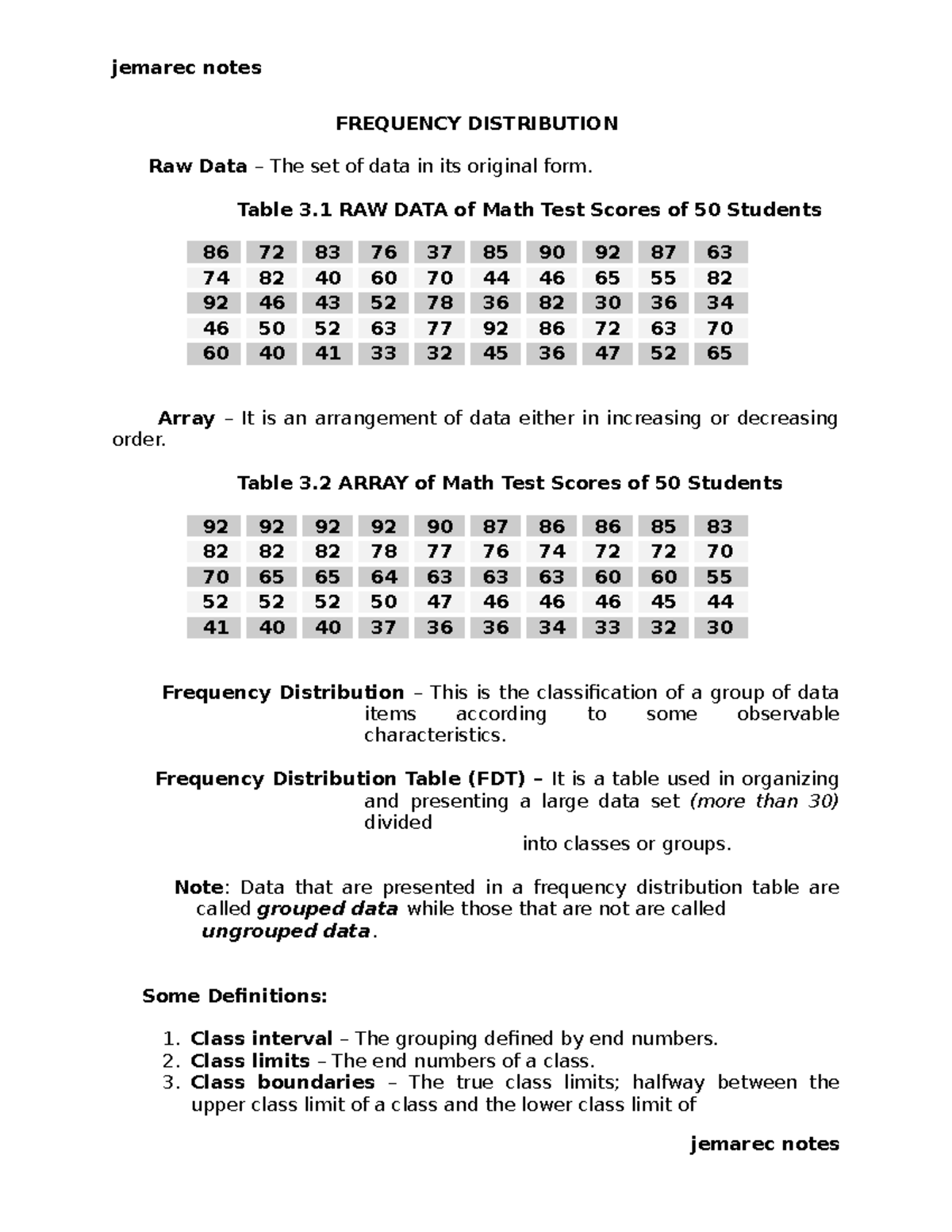 Frequency Distribution (Statistics and Probability) - FREQUENCY ...