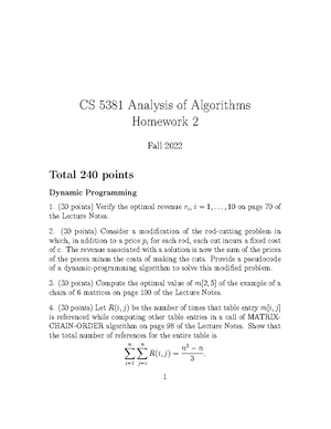 Aoa - analysis of algorithms - Computer Science 5381 Analysis of Algorithms Course Syllabus and ...