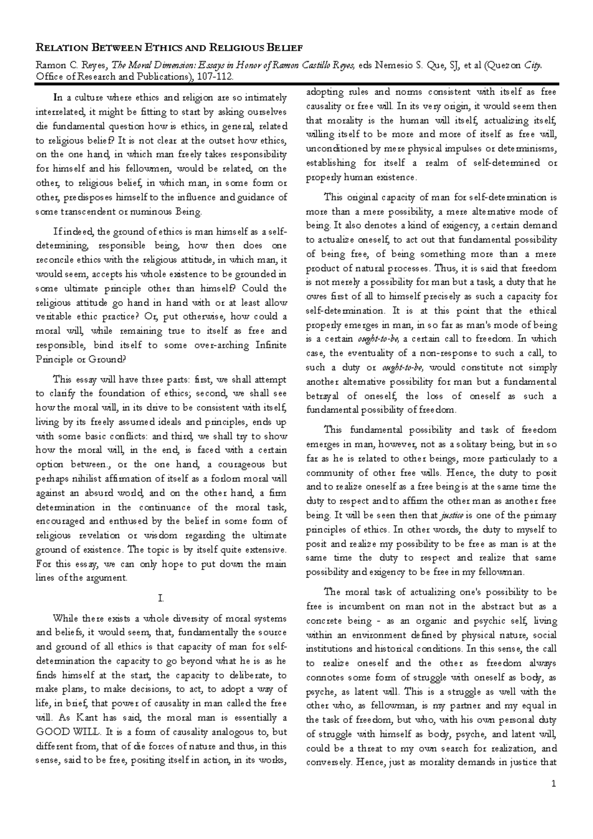 02-Ramon-C - Religion and ethics both make important contributions to ...