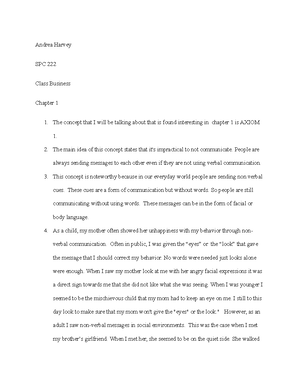 Spc 222-Andrea Harvey - notes about physical apperance - Physical ...
