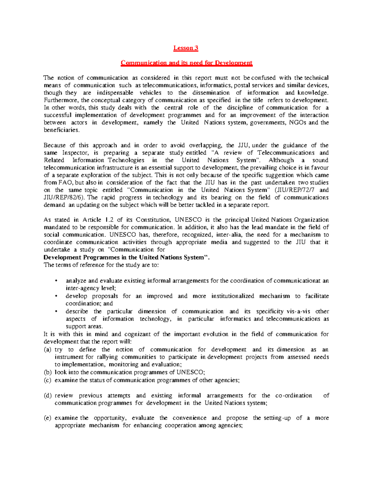 Ch03 Communication and its need for Development - Lesson 3 ...