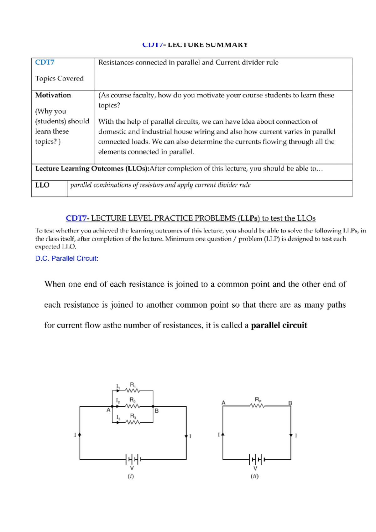BEE CDT7 Summary - Basic Electrical Engineering - Studocu