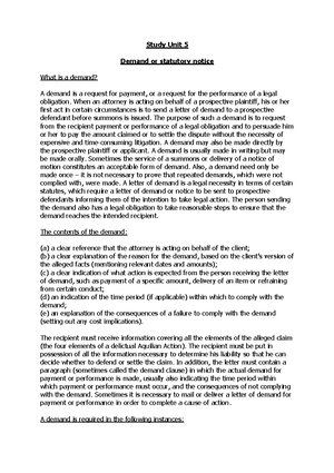 Notice of Set down and guidelines - SU 11-Class exercise What to know ...