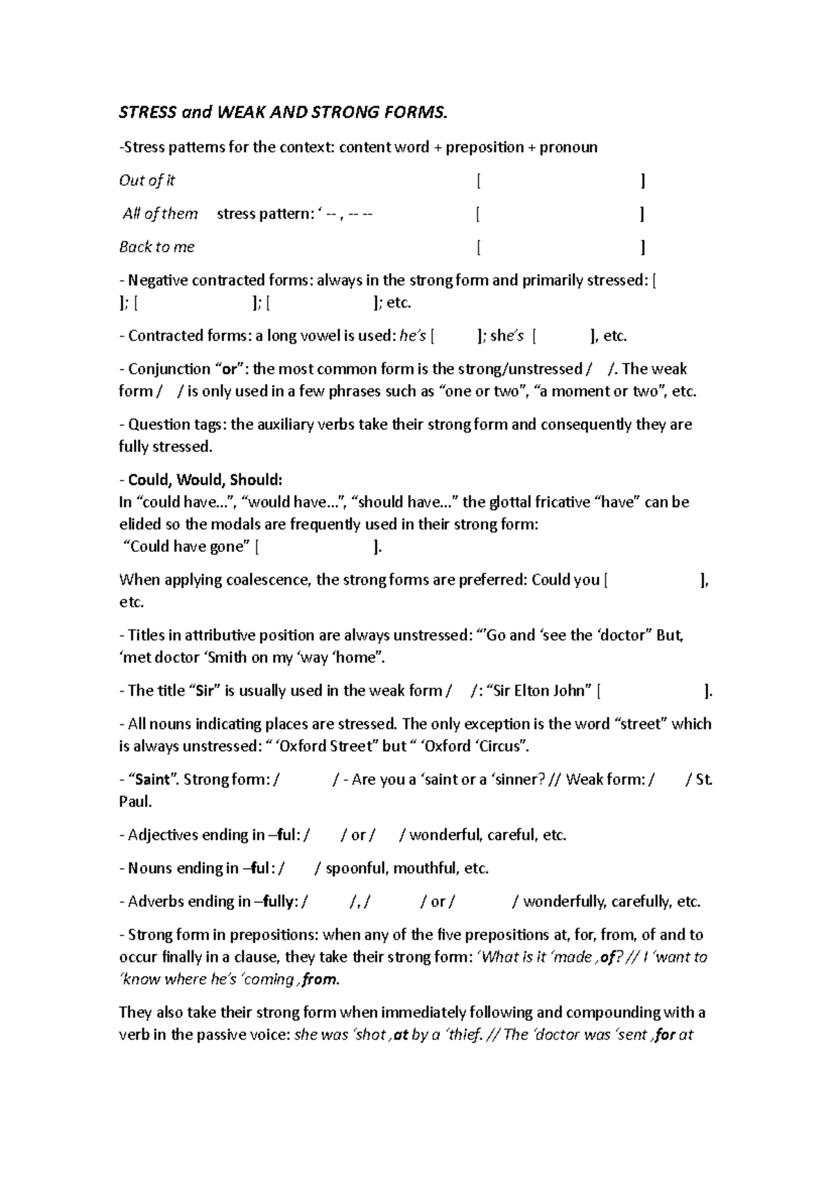 Stress and WEAK AND Strong Forms - STRESS and WEAK AND STRONG FORMS ...