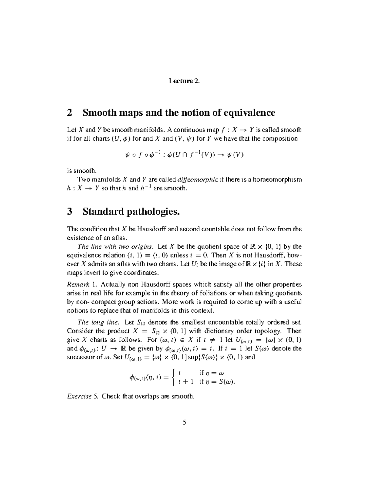Lecture 2 Smooth Maps And The Notion Of Equivalence Standard