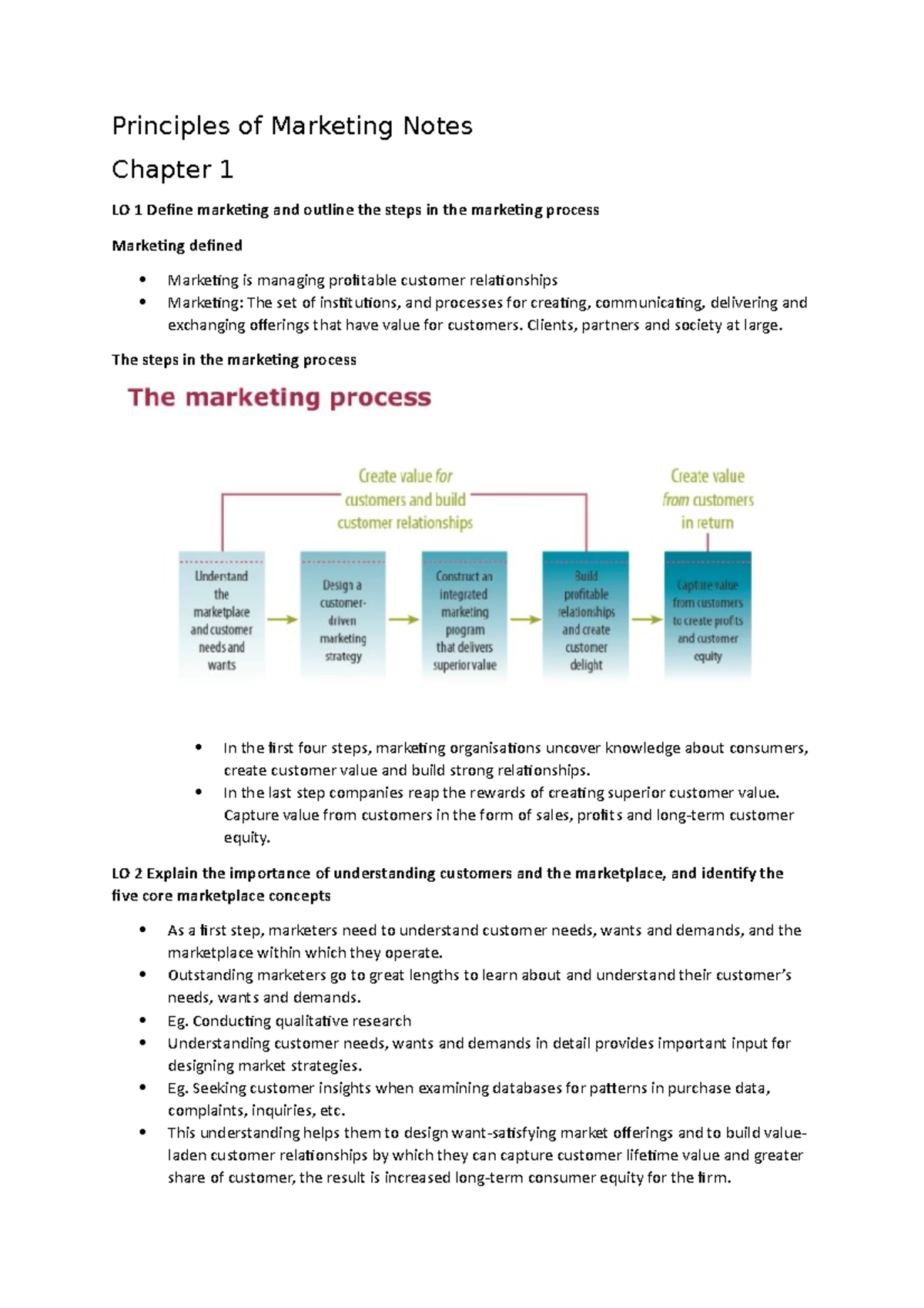 Principles of Marketing Notes - Clients, partners and society at large ...