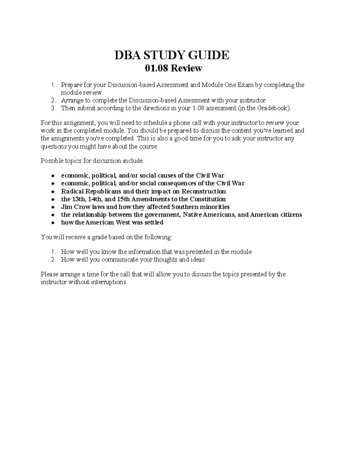 1.08 Chemistry Honors DBA notes - DBA STUDY GUIDE 01 Review 1. Prepare ...