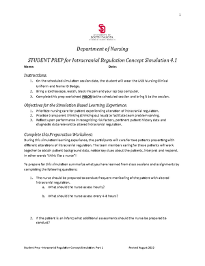 N471+Sim+2+Student+Prep - Department of Nursing STUDENT PREP for Health ...