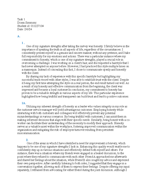 D354 Task 1: passed - D354 Task 1: Workforce Planning A1: To tackle the ...