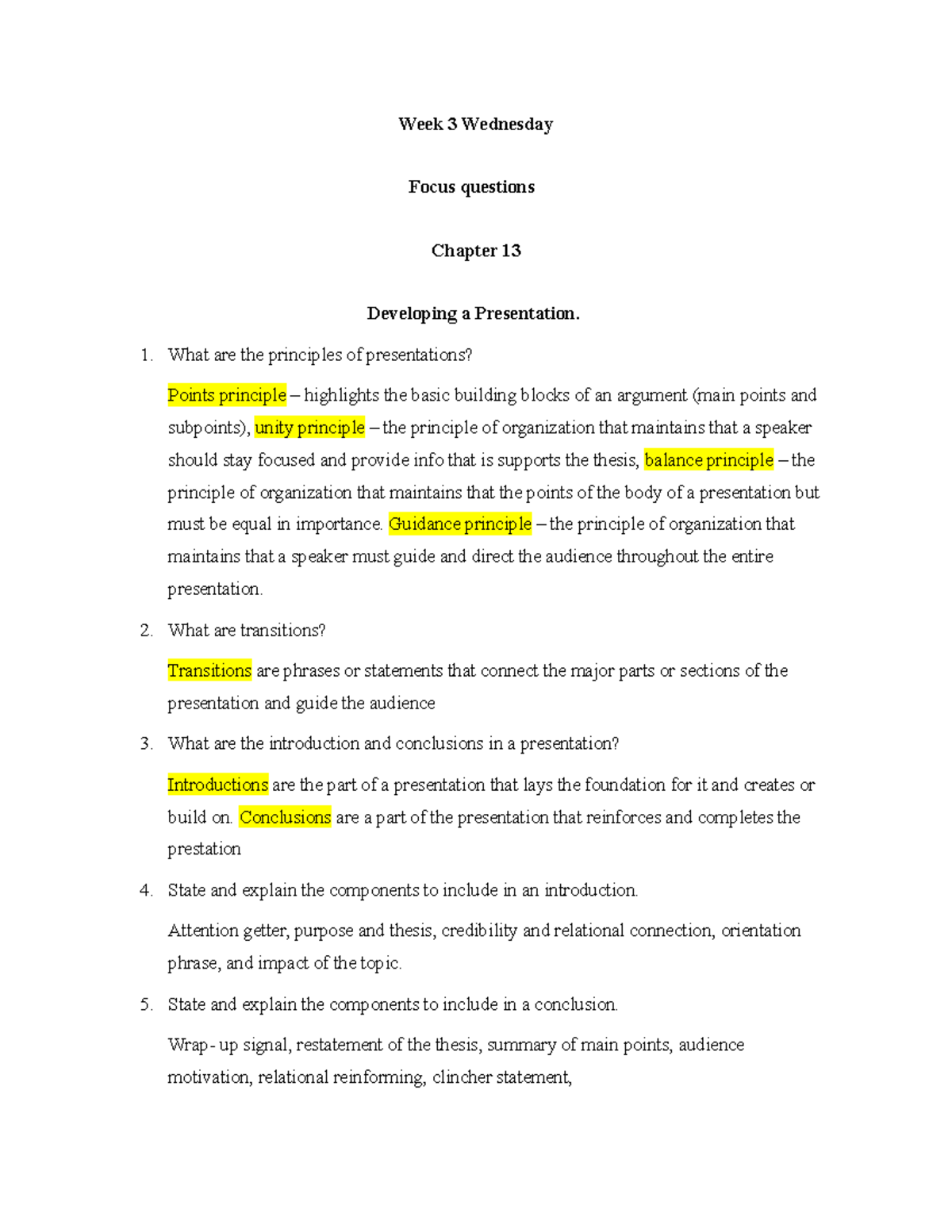 Week 3 Wednesday - Textbook questions and answers - Week 3 Wednesday ...