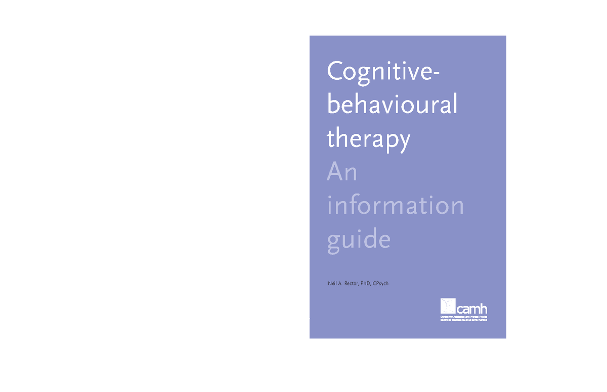 Cognitive Behavioural Therapy An information guide 1728654484 ...