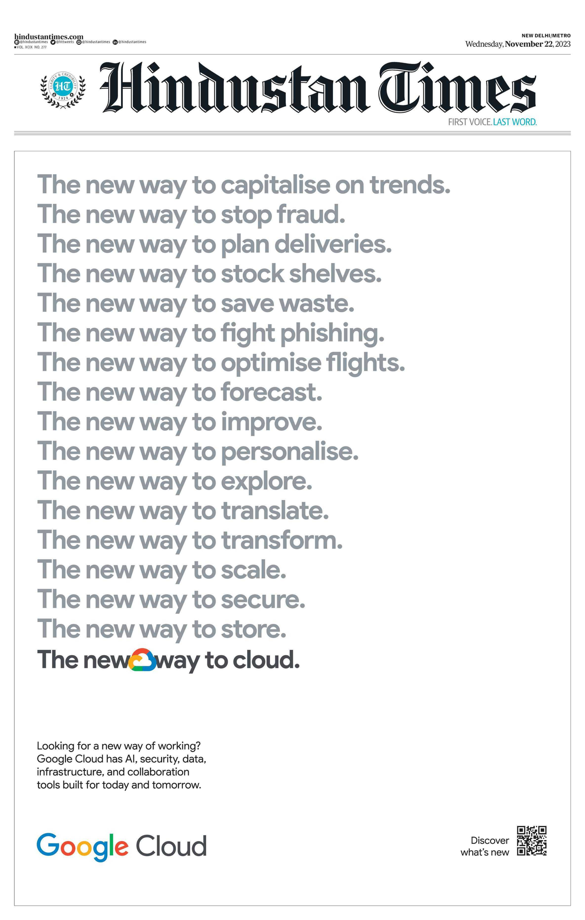 HT Delhi 22-11-2023 231122 074049 - Bachelor of Arts - Studocu