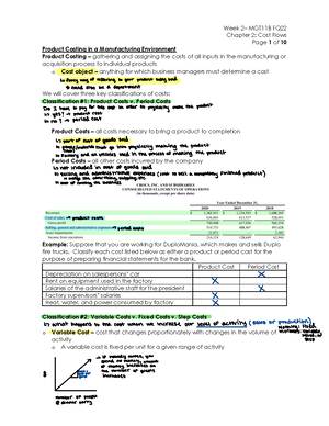 MGT 11b week 4 - in detail outline notes from lecture week 4 - Chapter ...