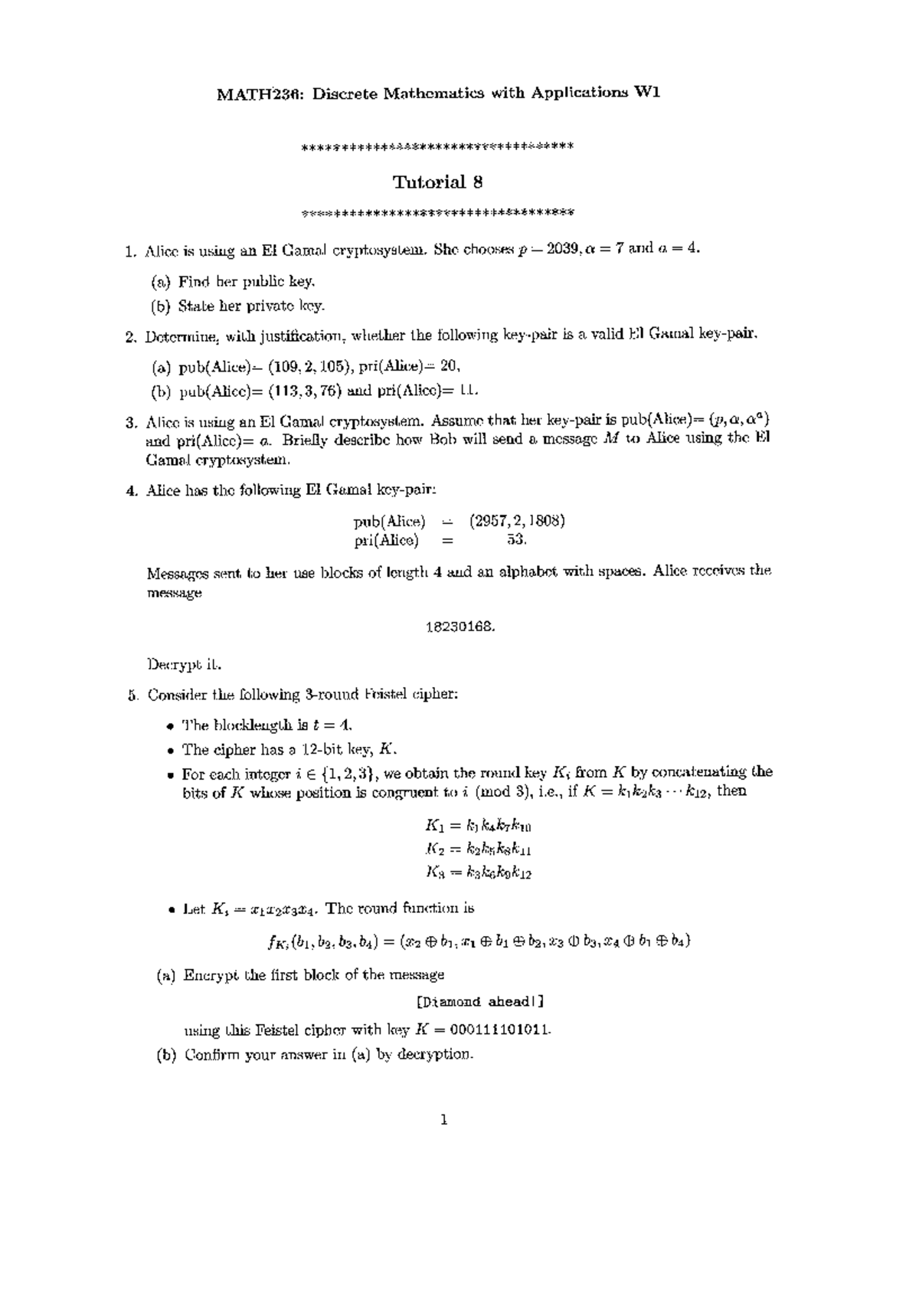 Tutorial 8s - MATH236 - Studocu