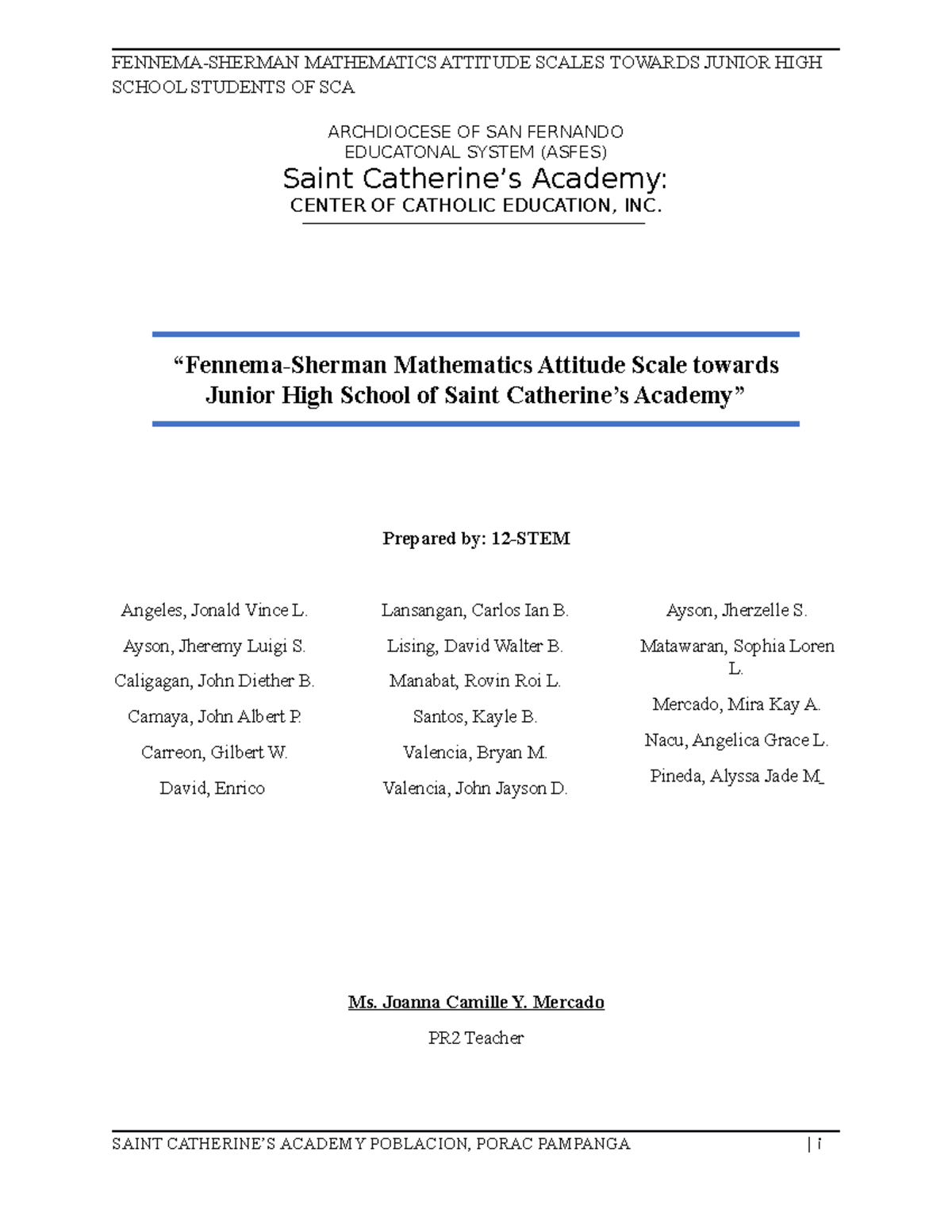 Final- Thesis-6 - thesis - FENNEMA-SHERMAN MATHEMATICS ATTITUDE SCALES ...