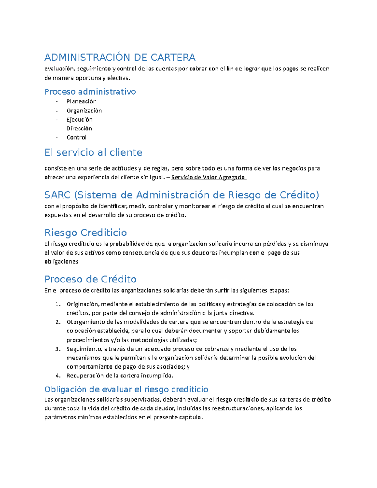 Conceptos básicos de la administración de cartera - ADMINISTRACIÓN DE ...