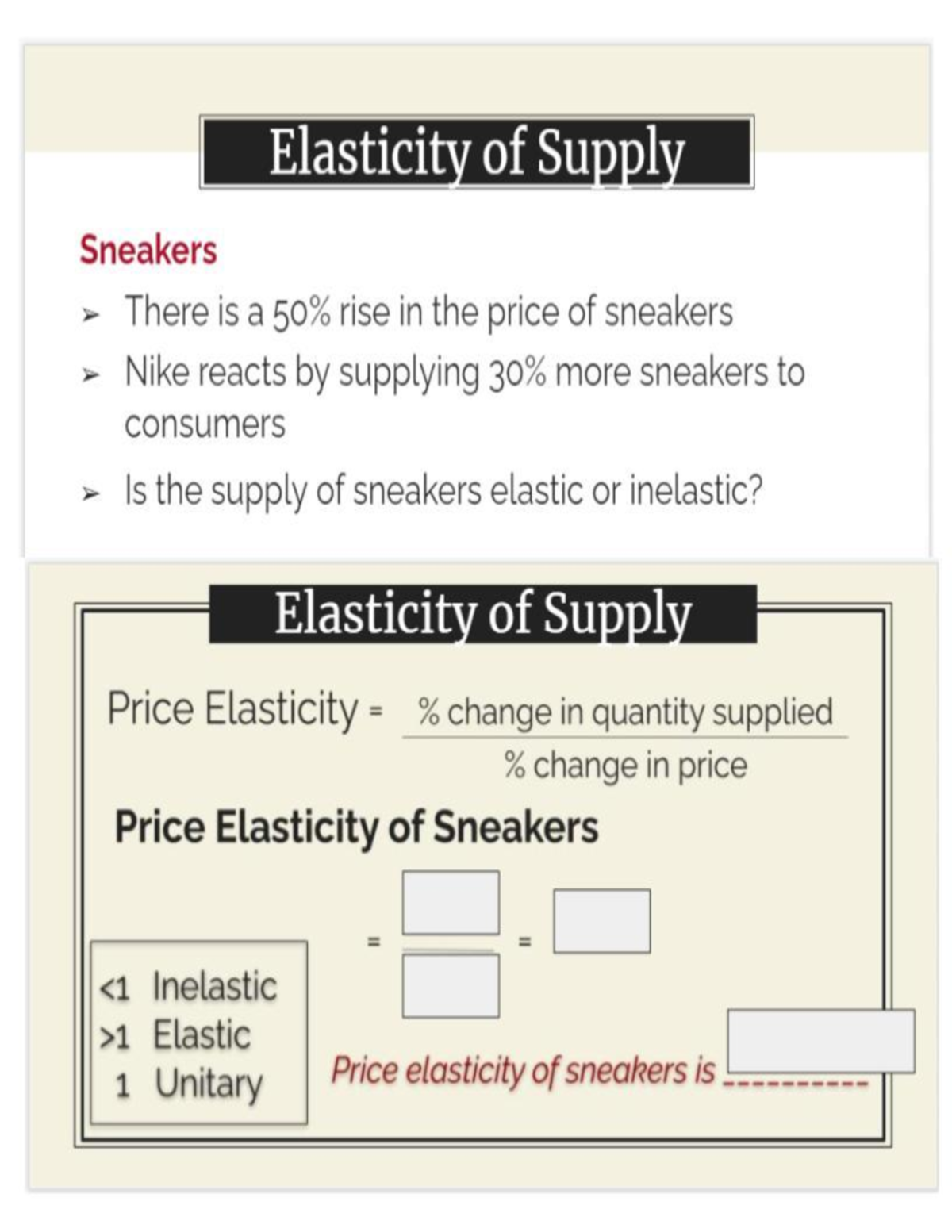 Activity - Price Elasticity of Supply Calculations-individual practice ...