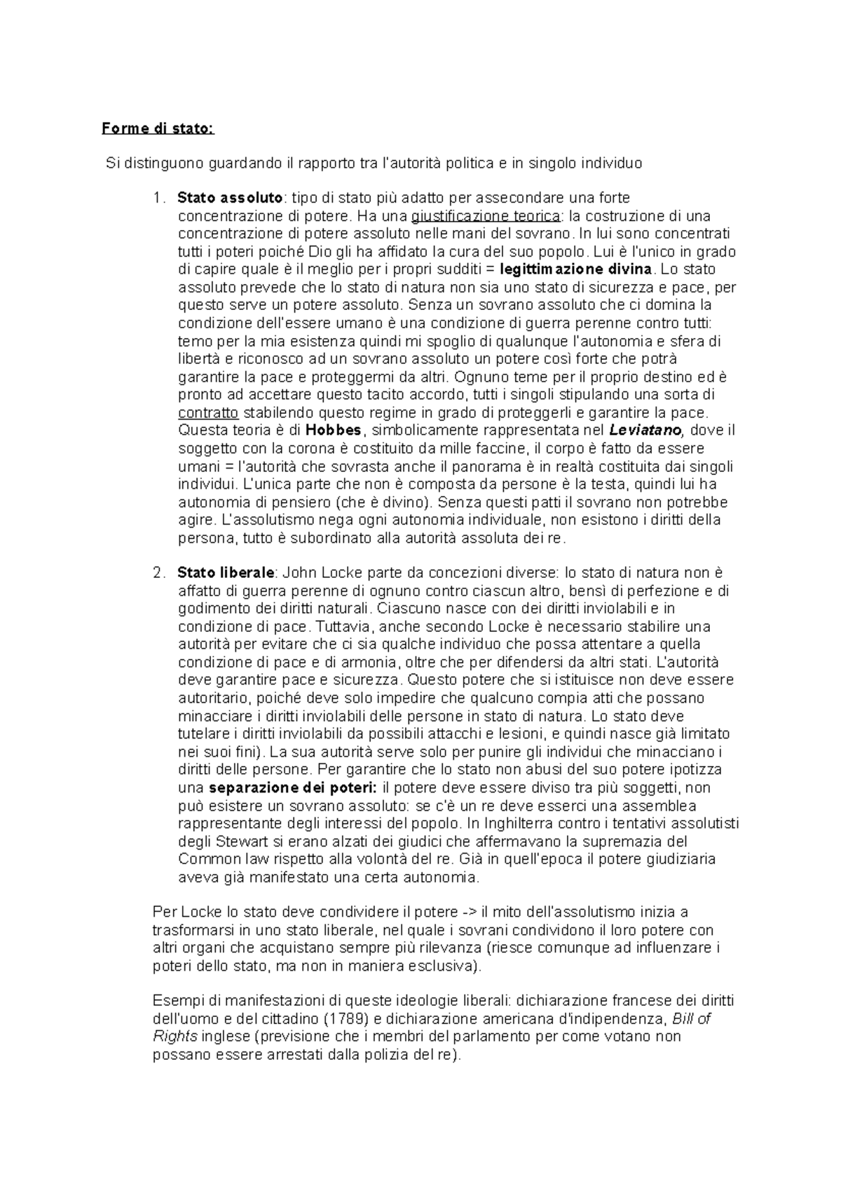 Le forme di stato - Forme di stato: Si distinguono guardando il ...