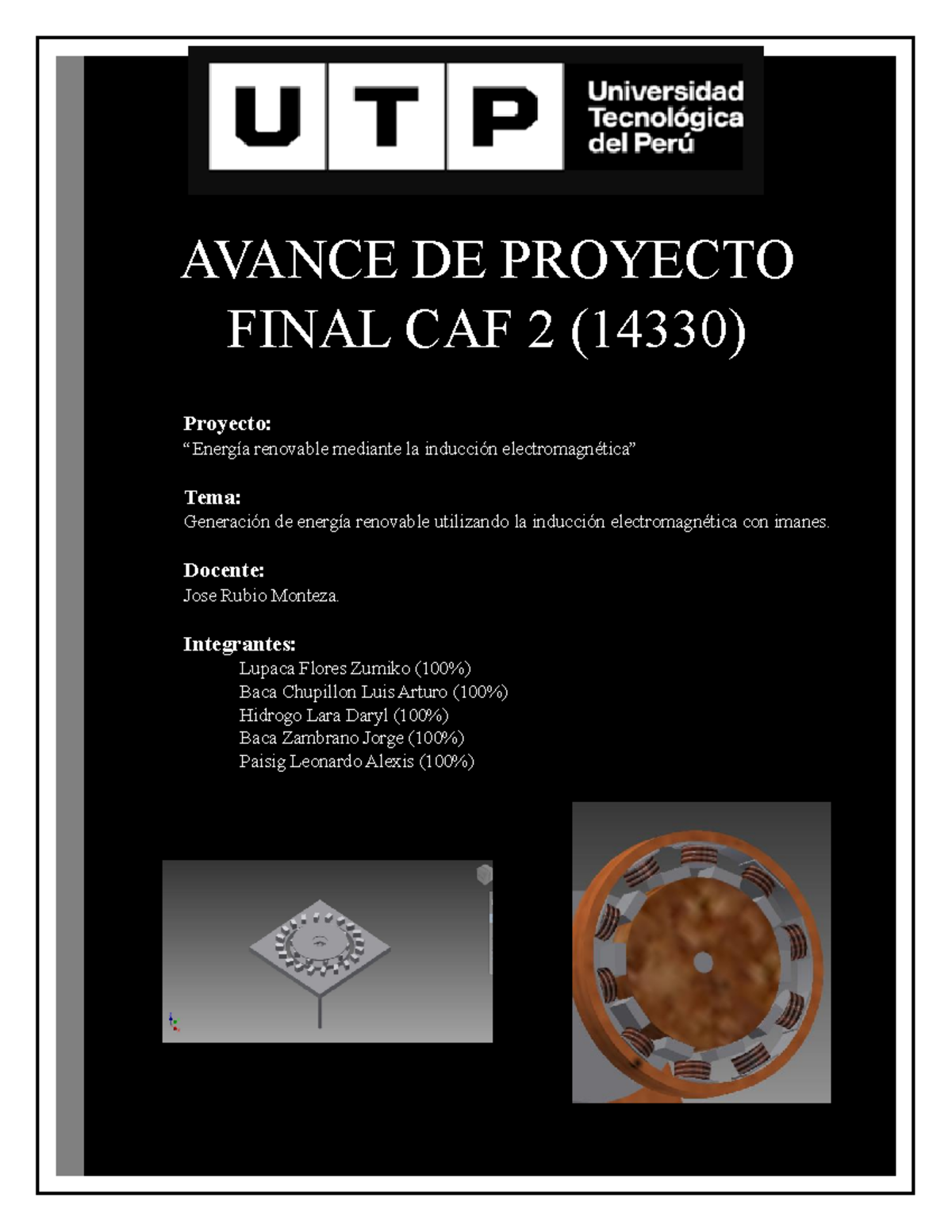 Avance del proyecto CAF 2 - Grupo - AVANCE DE PROYECTO FINAL CAF 2 (14330) Proyecto: “Energía ...
