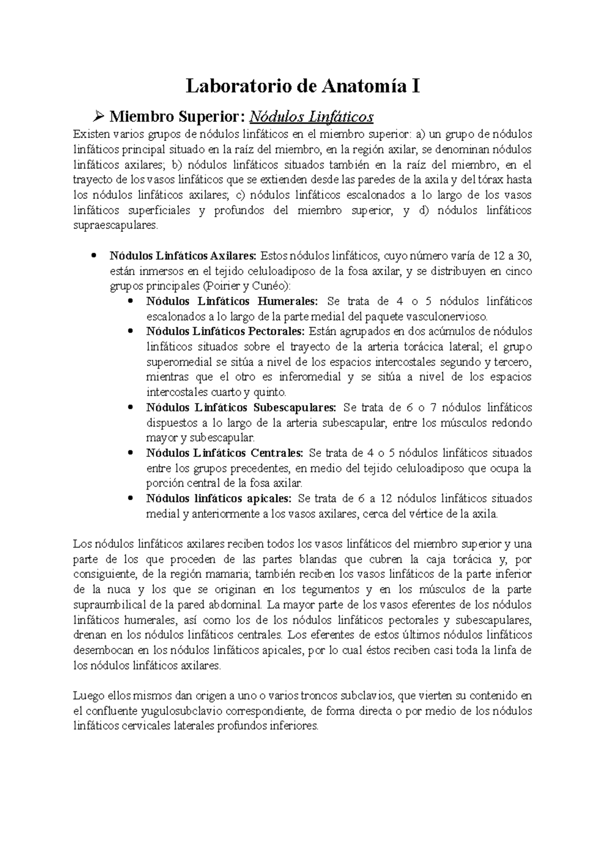 Laboratorio de Anatomía I-Nervios y Nódulos - Laboratorio de Anatomía I ...