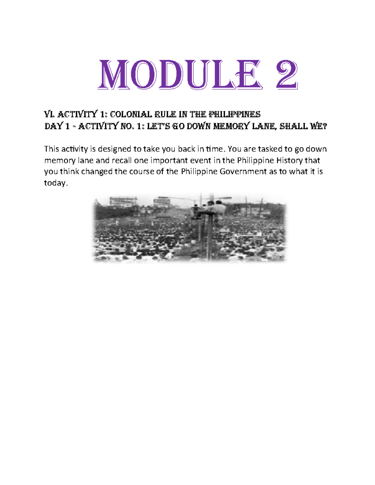 Reading AND Writting- Module 2 - Module 2 VI. ActIVIty 1: colonIAl Rule ...