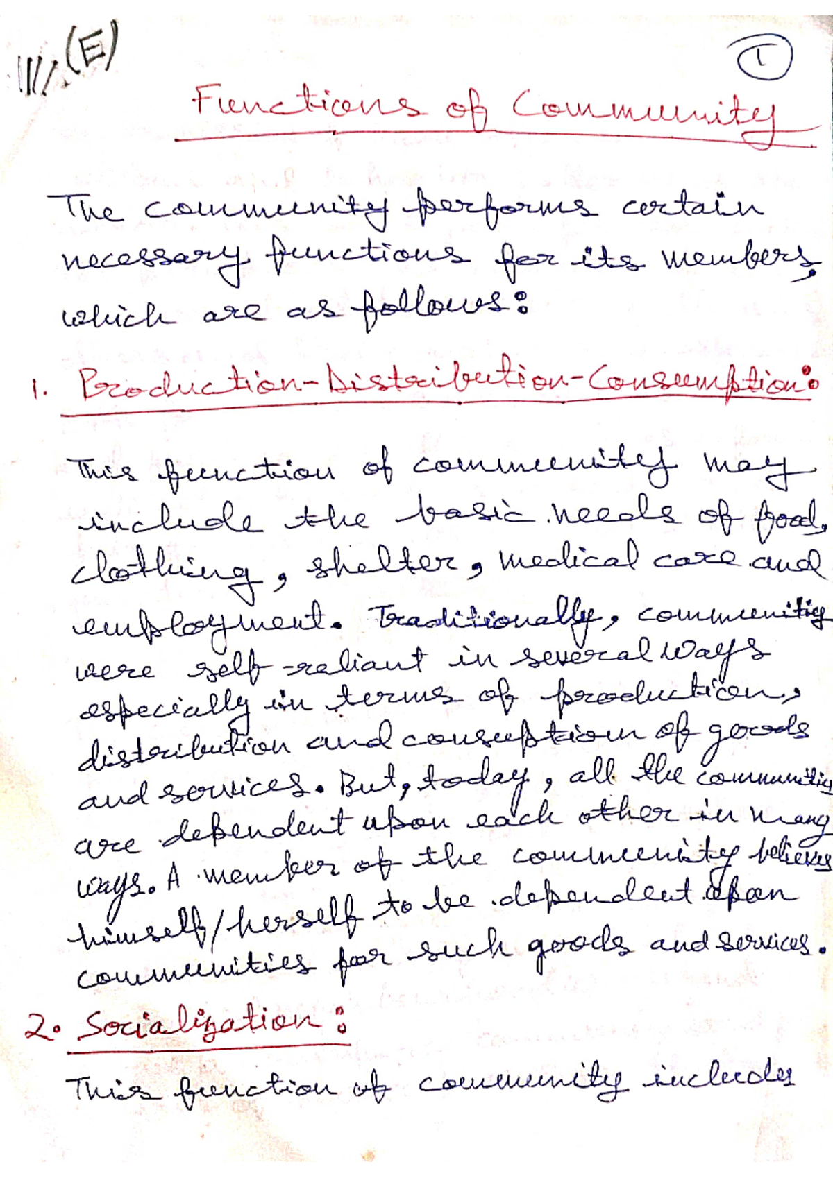5. Functions of Community - B.A.(Hons.) Pol. Science - Studocu