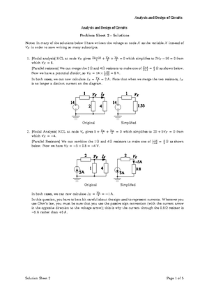 Class 4 questions - analysis design circuit - Analysis and Design of ...