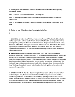 Task 1 annotated bibliography Standardized Tests - Annotated ...