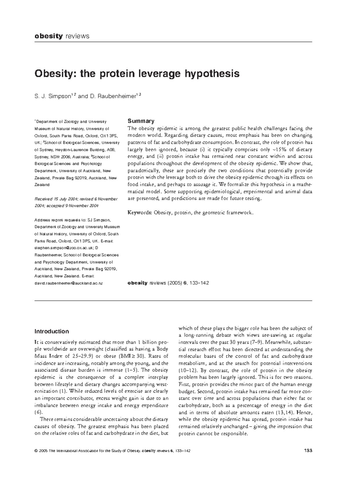 Simpson 2005 - Lecture notes 1-2 - obesity reviews Blackwell Science ...