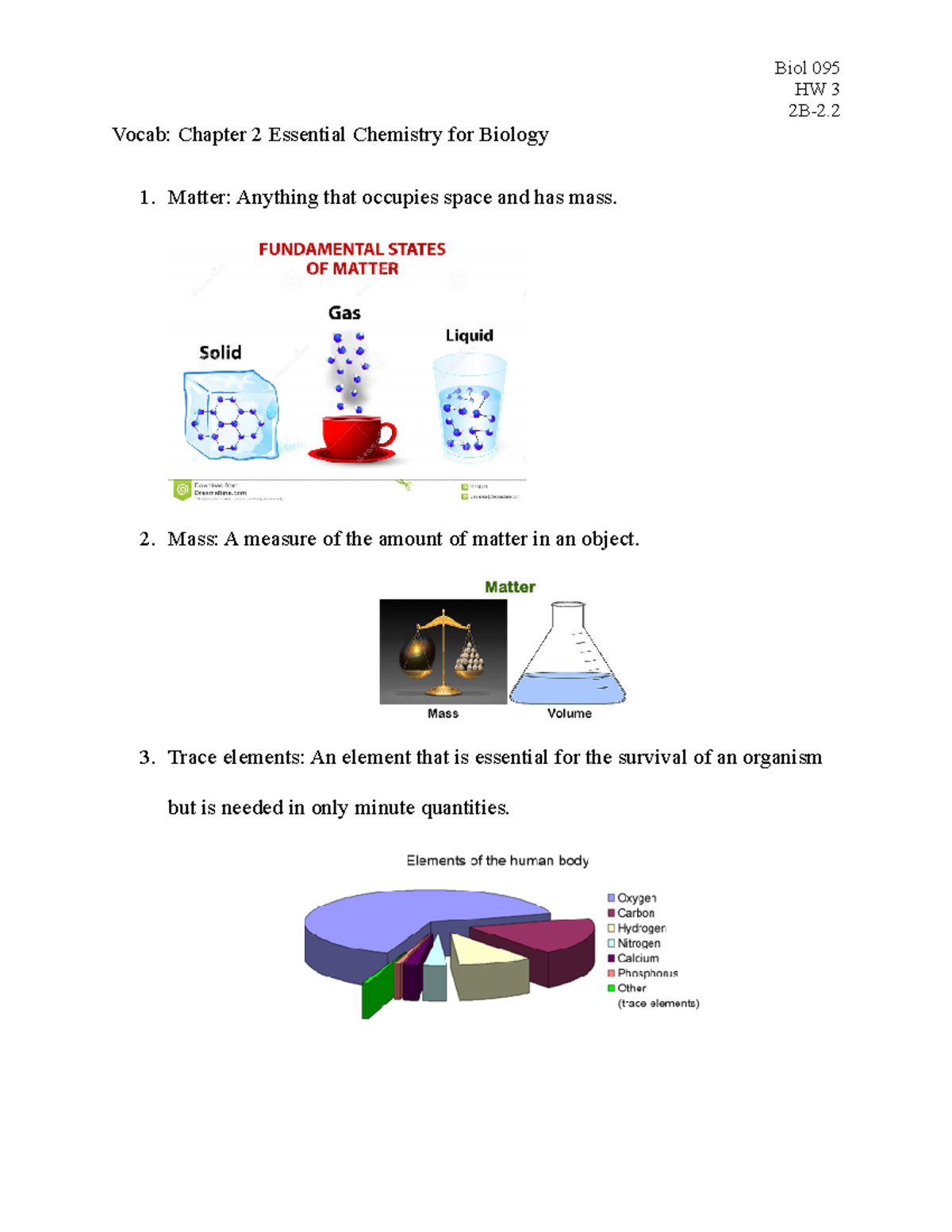 Biology 95 homework 3 Chapter 2 Essential Chemistry - Vocab: Chapter 2 ...
