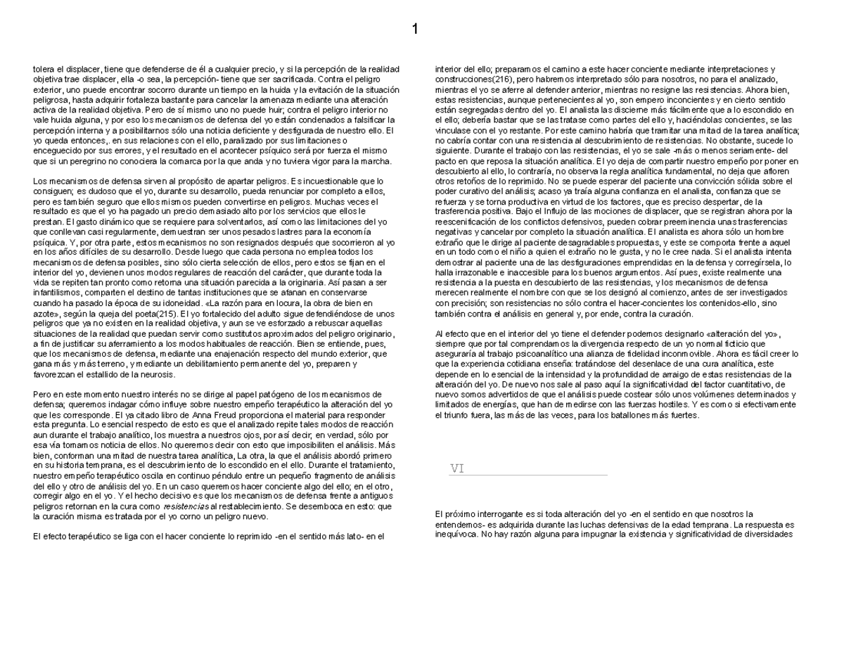 Freud- Analisis Terminable E Interminable- CAP 6,7,8 - - Studocu