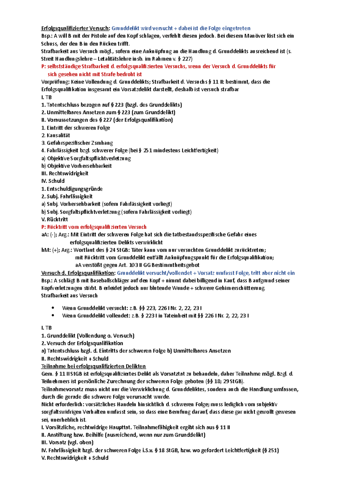 Erfolgsqualifizierter Versuch, Versuch der Erfolgsqualifikation ...